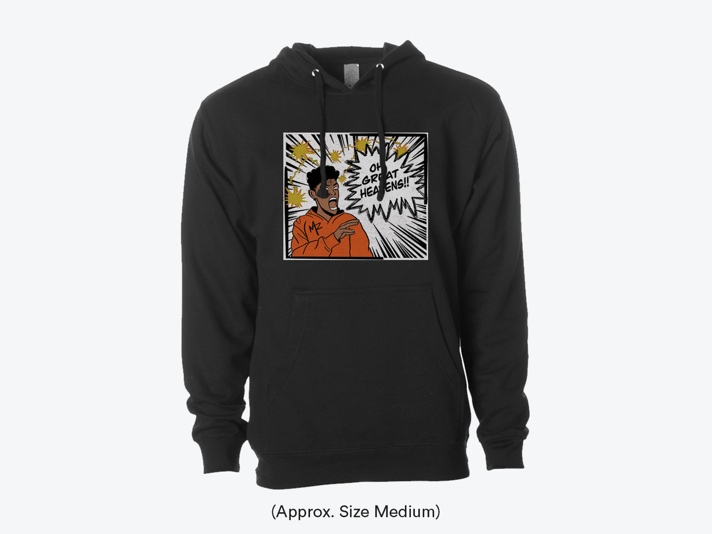 OH GREAT HEAVENS! - Long Sleeve Hoodie - Black – @marrkadams